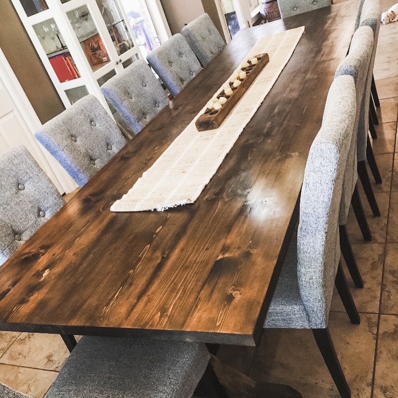 Long Farmhouse Table Large Farmhouse Table Rustic Kitchen - Etsy