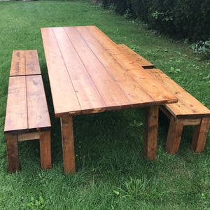 Large Farmhouse Table, Rustic Farm Table, Long Farm Table, Rustic ...
