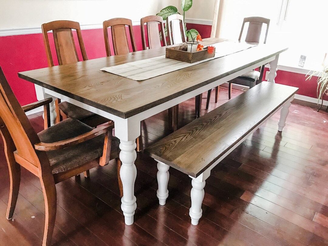 Ash Hardwood Farmhouse Table, Rustic Farm Table, Hardwood Table, Ash ...