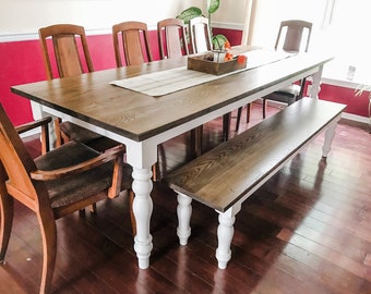 Custom Ash Hardwood Table, Natural Farm Table, Hardwood Table, Ash ...