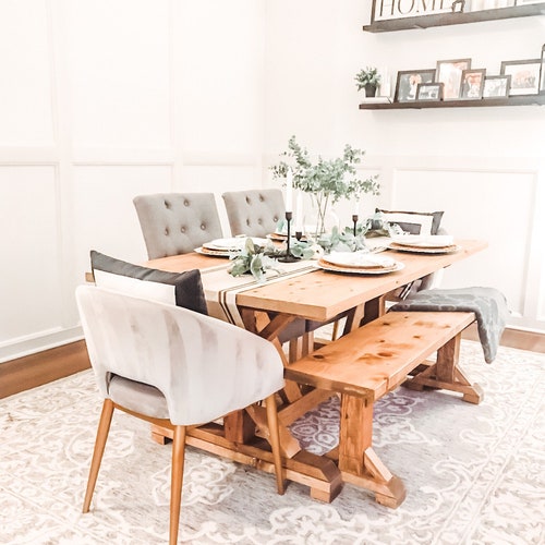 Farmhouse Dining Table Set - Etsy