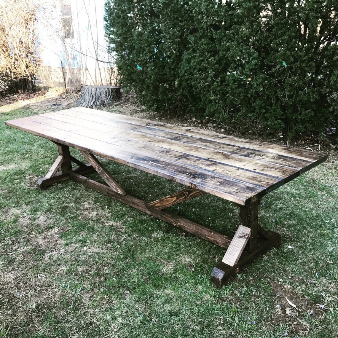 Custom Farmhouse Table, Rustic Wood Table, Large Farm Table, Long ...