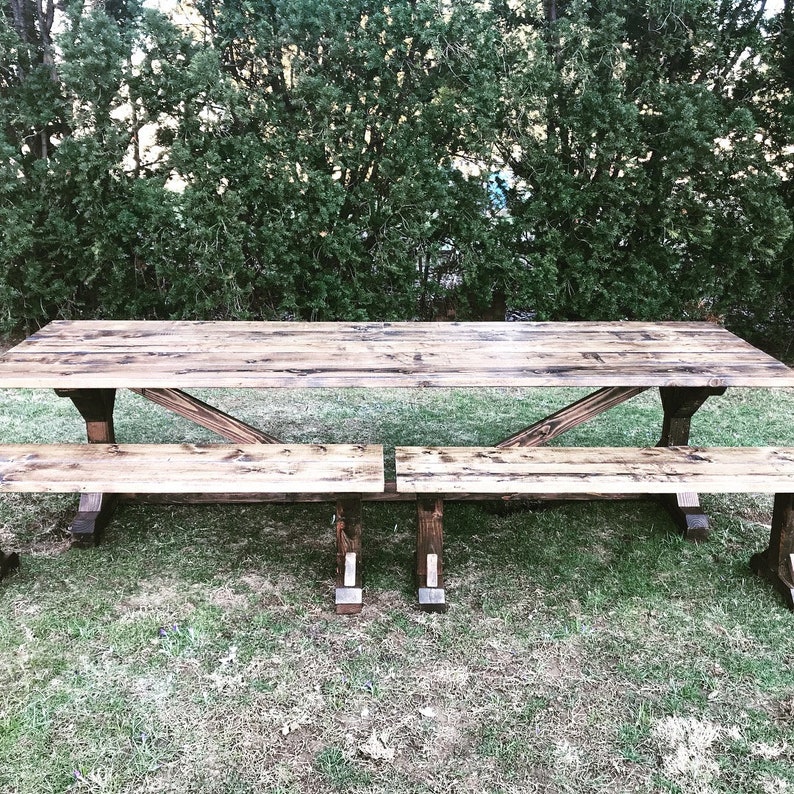 Custom Farmhouse Table, Rustic Wood Table, Large Farm Table, Long ...