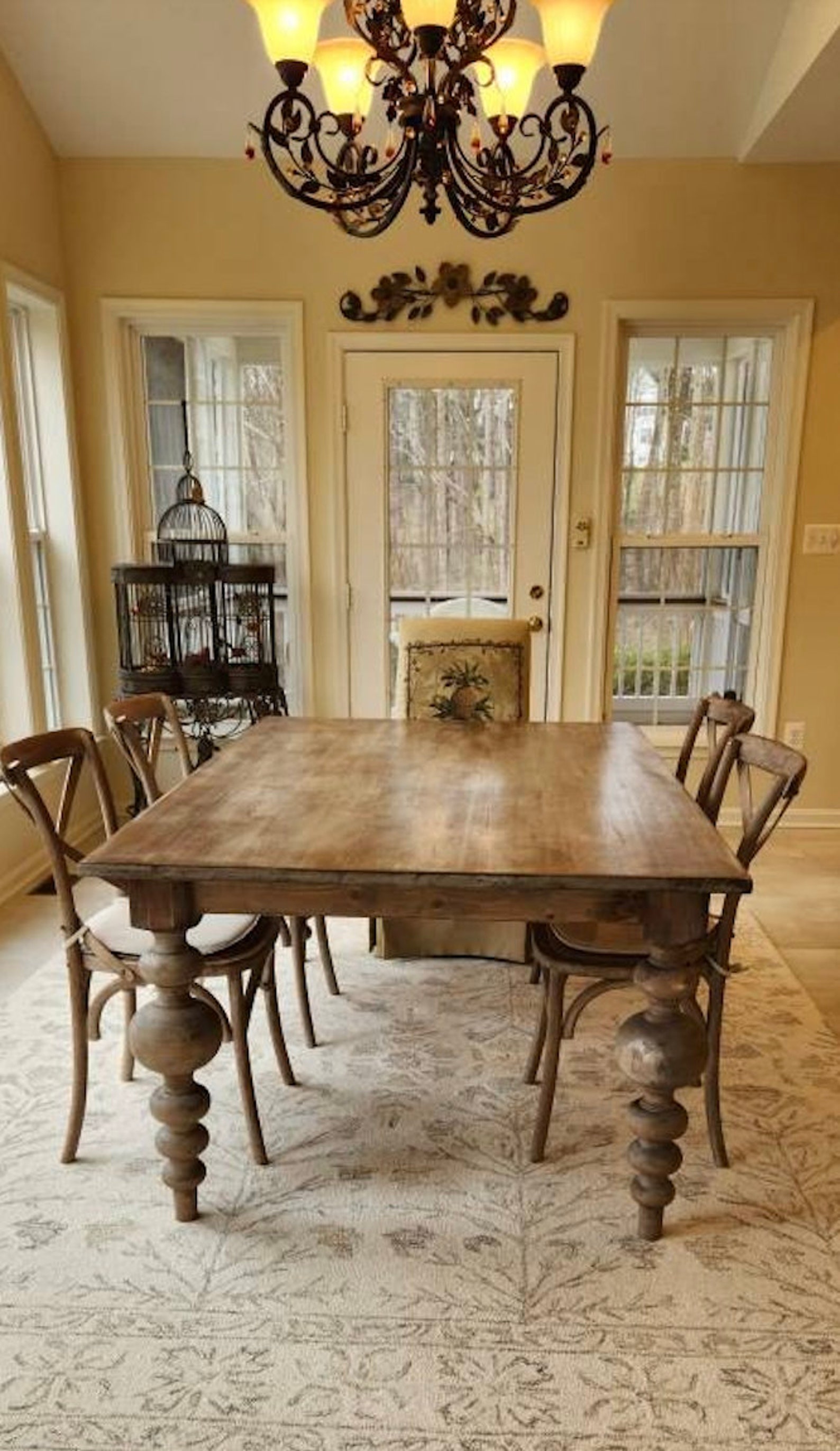 Custom Turned Leg Table, Chunky Balled Farmhouse Table, Massive Modern ...