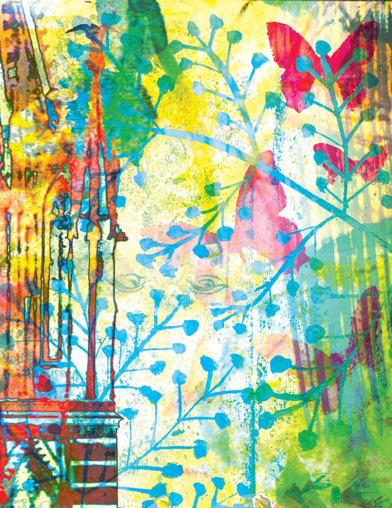 Ethereal Bohemian Junk Journal Background Set of Seven, Art Journal ...