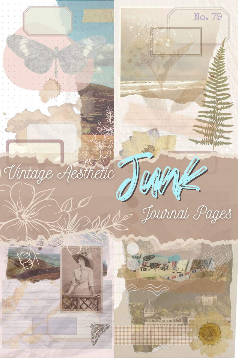 Vintage Aesthetic Junk Journal Printable Pages - Etsy