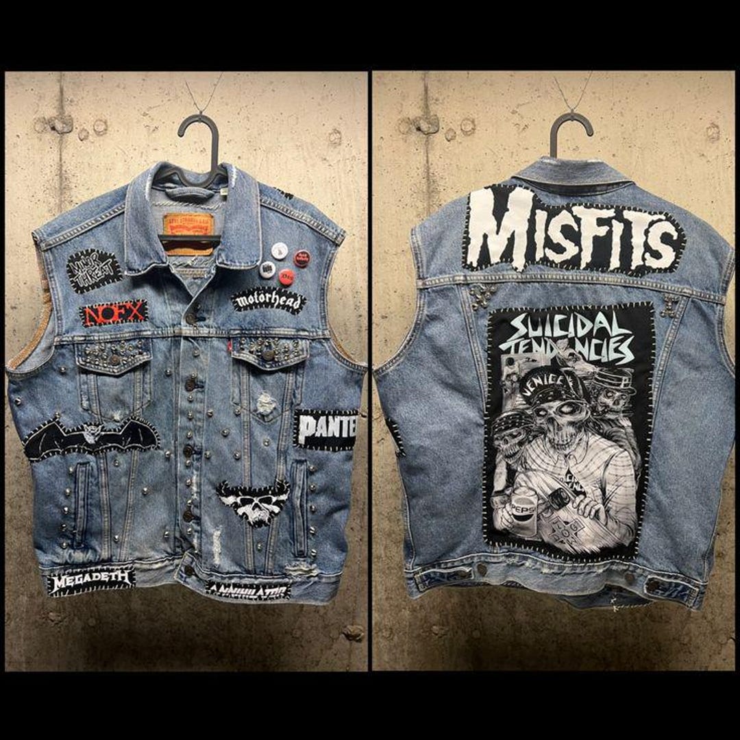 Custom Misfits Punk Vest - Etsy