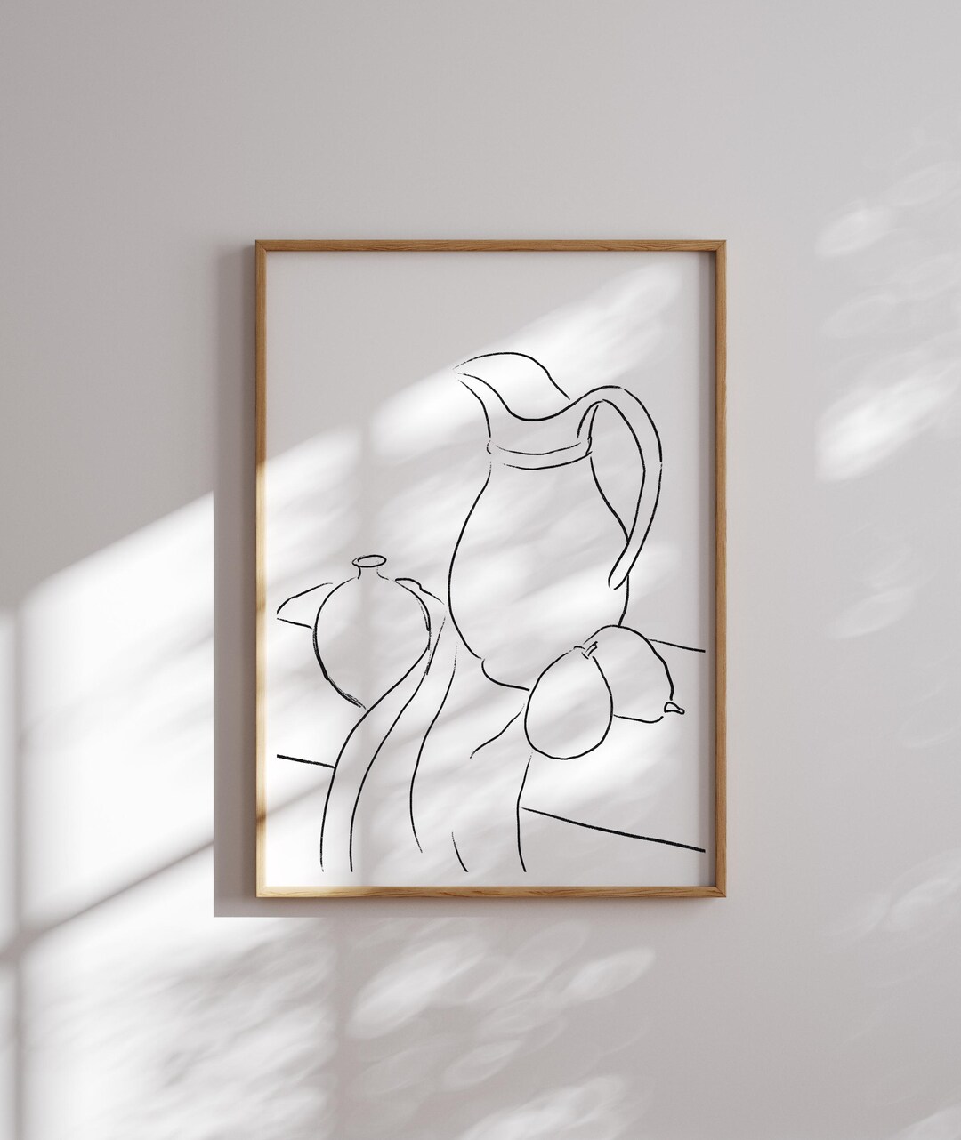 Still Life Line Art Hand Drawn A3, A4 and A5 Wall Print - Etsy Australia