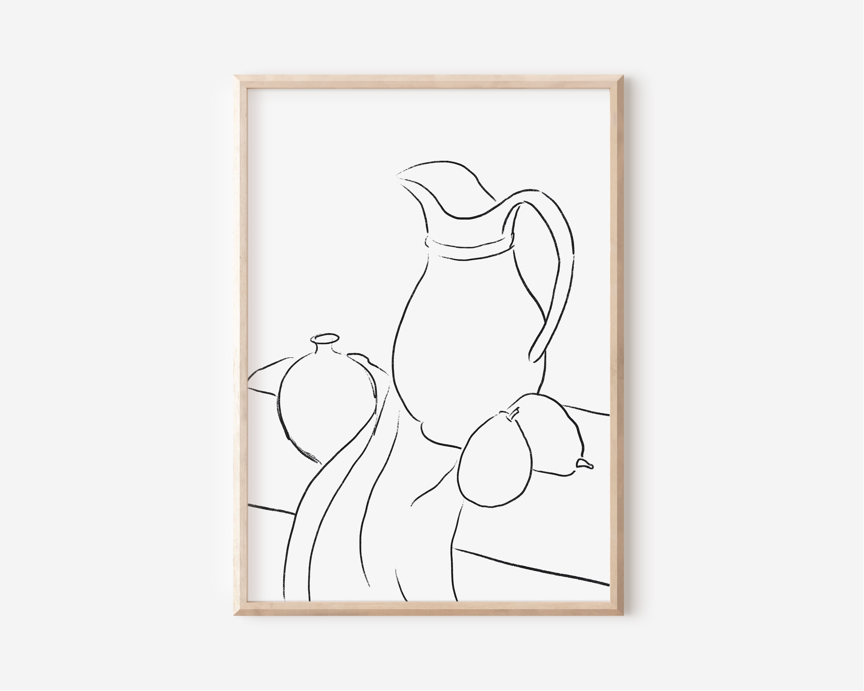 Still Life Line Art Hand Drawn A3, A4 and A5 Wall Print - Etsy