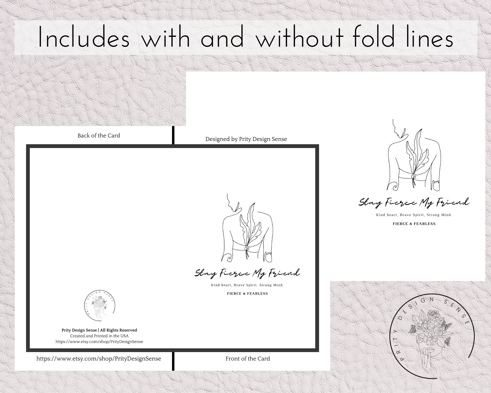 Printable Stay Fierce Card | Digital Art Downloadable Template Print ...
