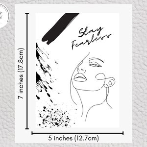 Printable Stay Fearless Card | Digital Art Downloadable Template Print ...