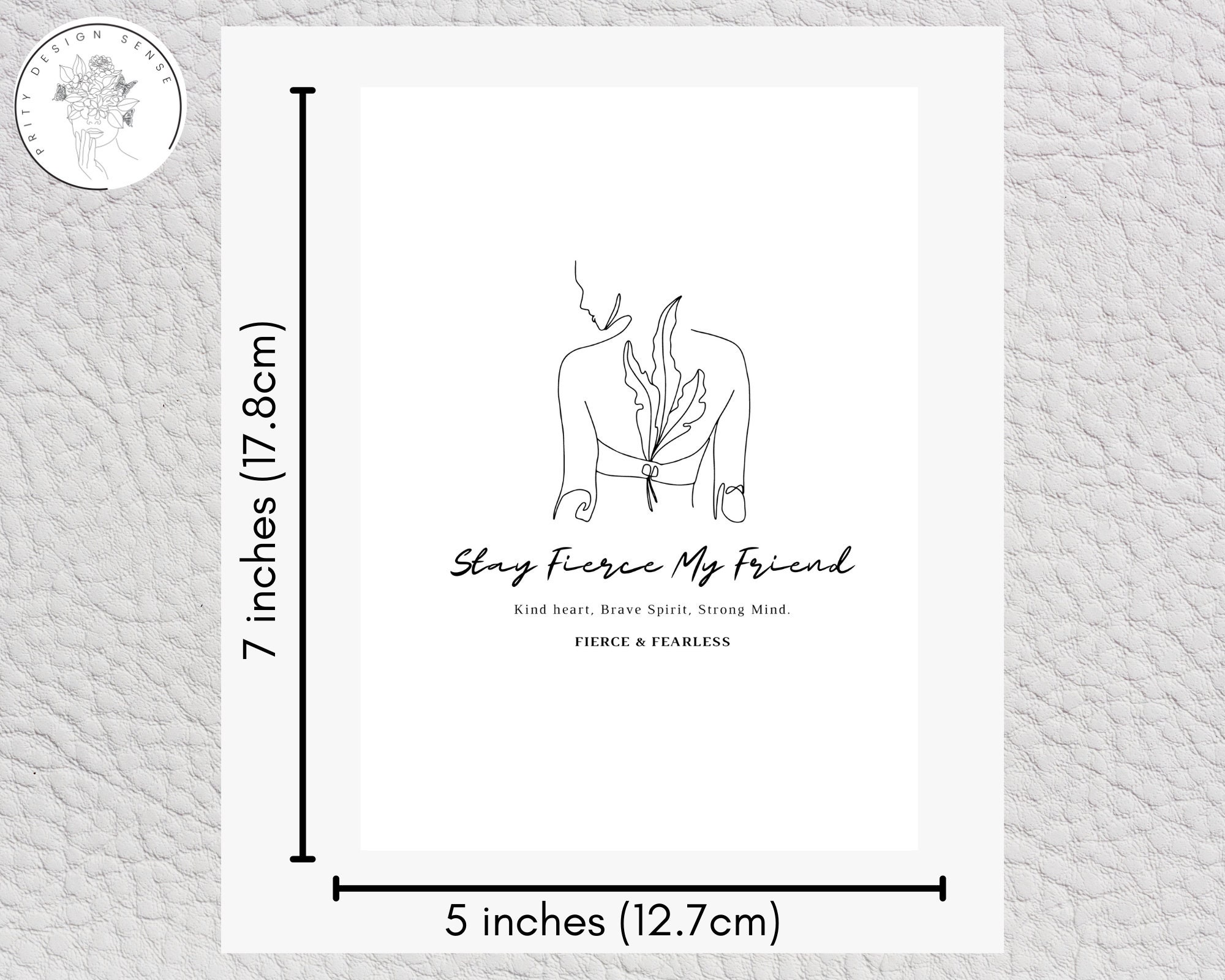Printable Stay Fierce Card | Digital Art Downloadable Template Print ...