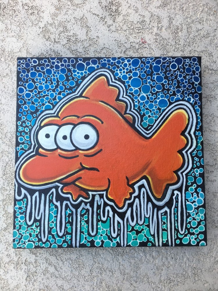 Painting Art & Collectibles Acrylic Original Simpsons Acrylic Painting ...