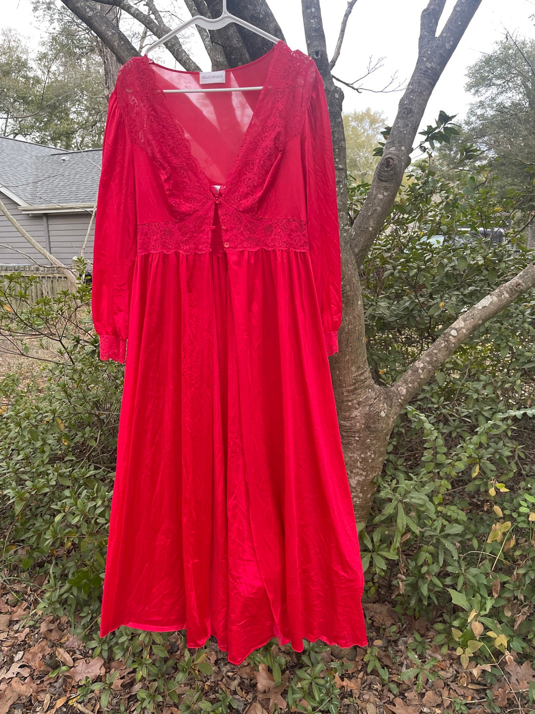 BEAUTIFUL RED PEIGNOIR Set by Shadowline Size L - Etsy