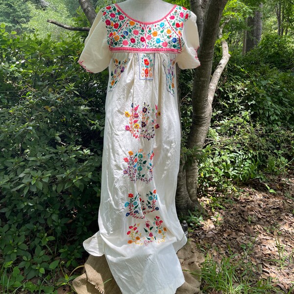 Mexican Embroidered Dress - Etsy