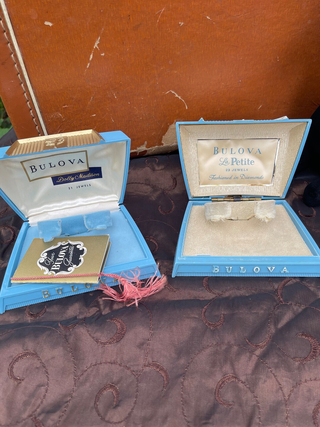 Two VINTAGE BULOVA WATCH Boxes in a Beautiful Blue - Etsy