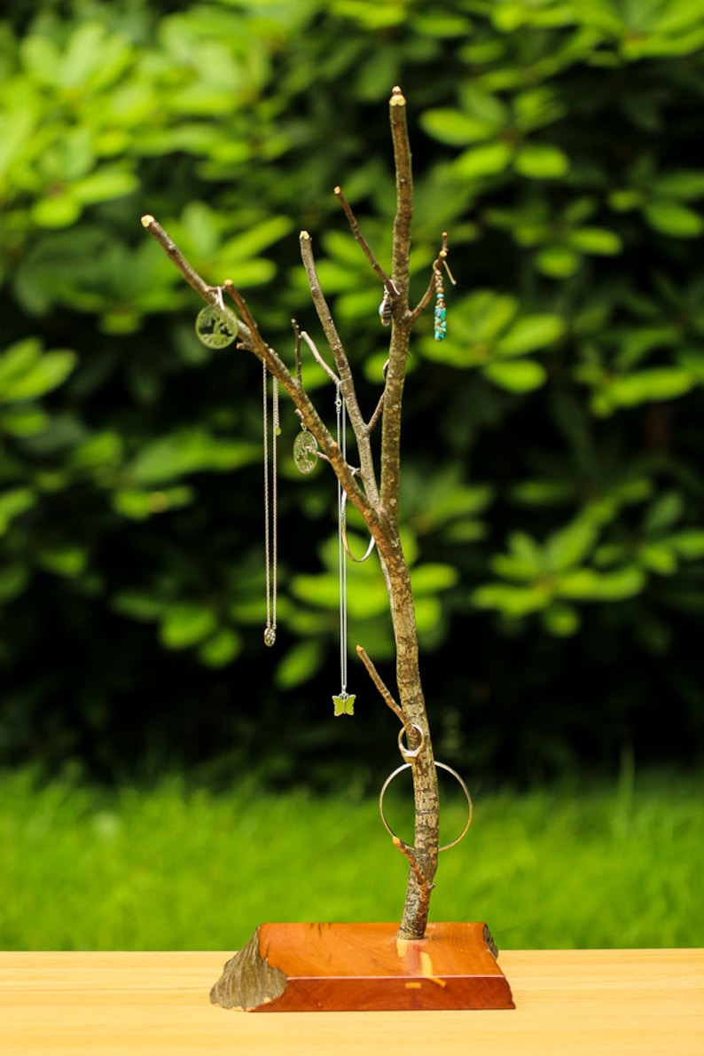 Jewelry Tree, Tree Branch Jewelry Stand, Rustic Wooden Necklace and ...