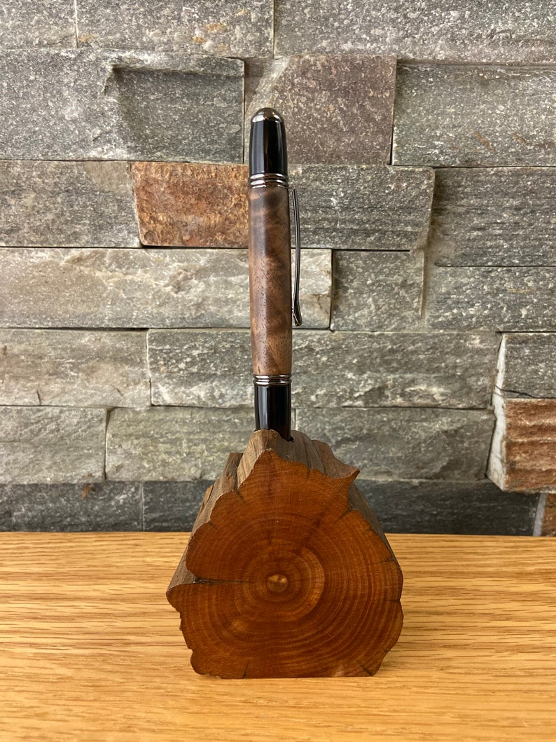 Driftwood Pen Display for Hand Turned Pens, Red Cedar Wooden Pen Stand ...