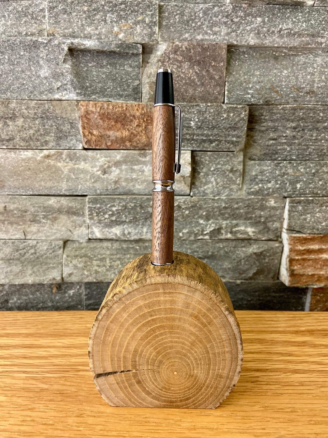 Driftwood Pen Display for Hand Turned Pens, Wooden Pen Stand, Single ...