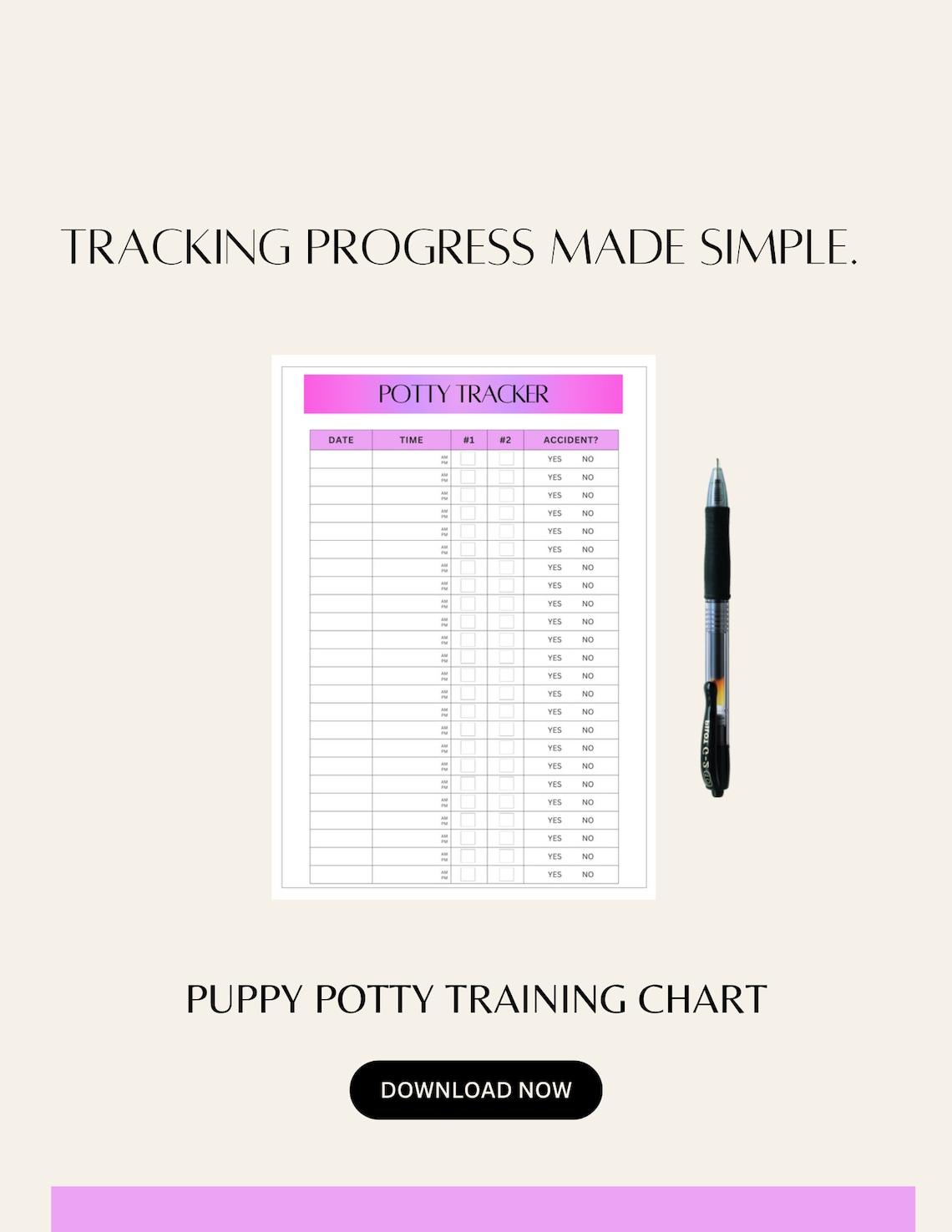 Printable Puppy Potty Training Chart, Puppy Training, Puppy Planner: 3 ...