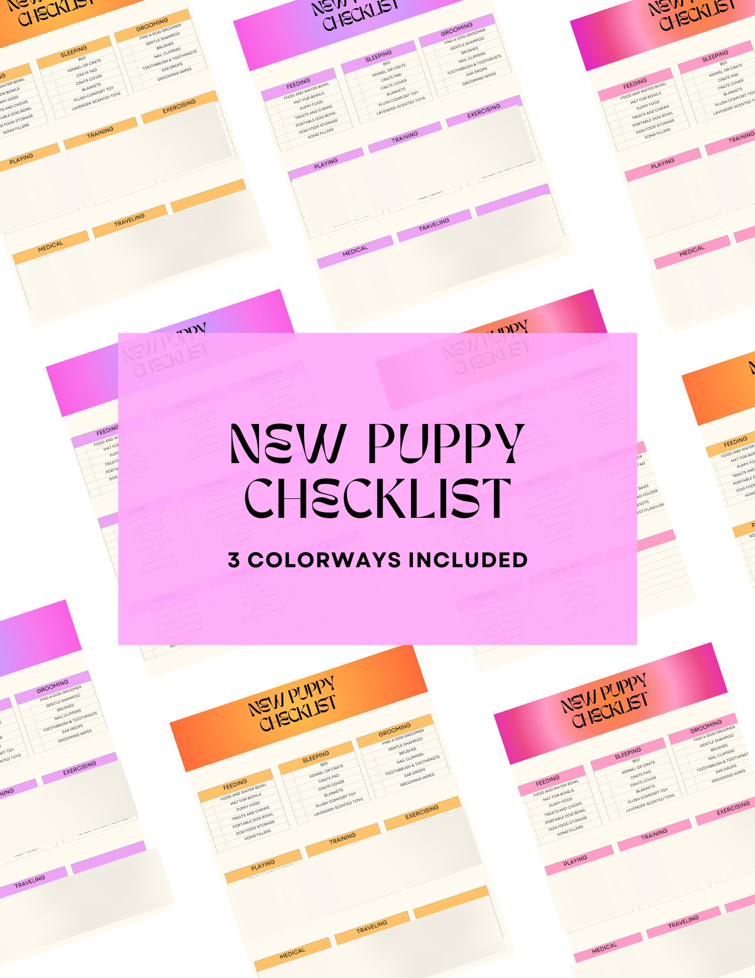 Printable Dog Shopping List, Puppy Shopping List, Puppy Essentials ...