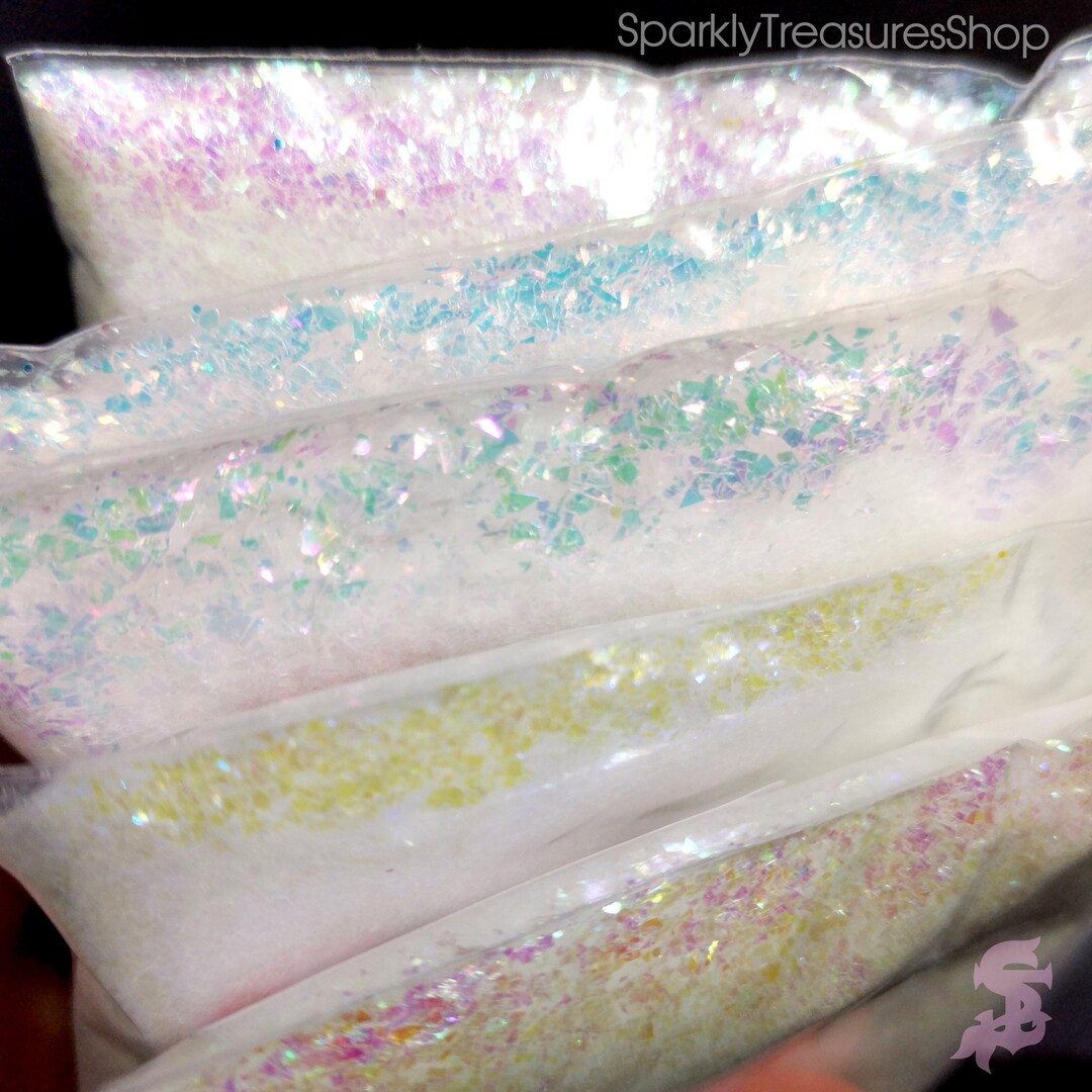 Tiny Iridescent Mirrored Flakes christmas Geode - Etsy