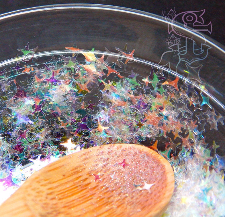 Rainbow Iridescent twinkle Gleam Sparkly Star - Etsy