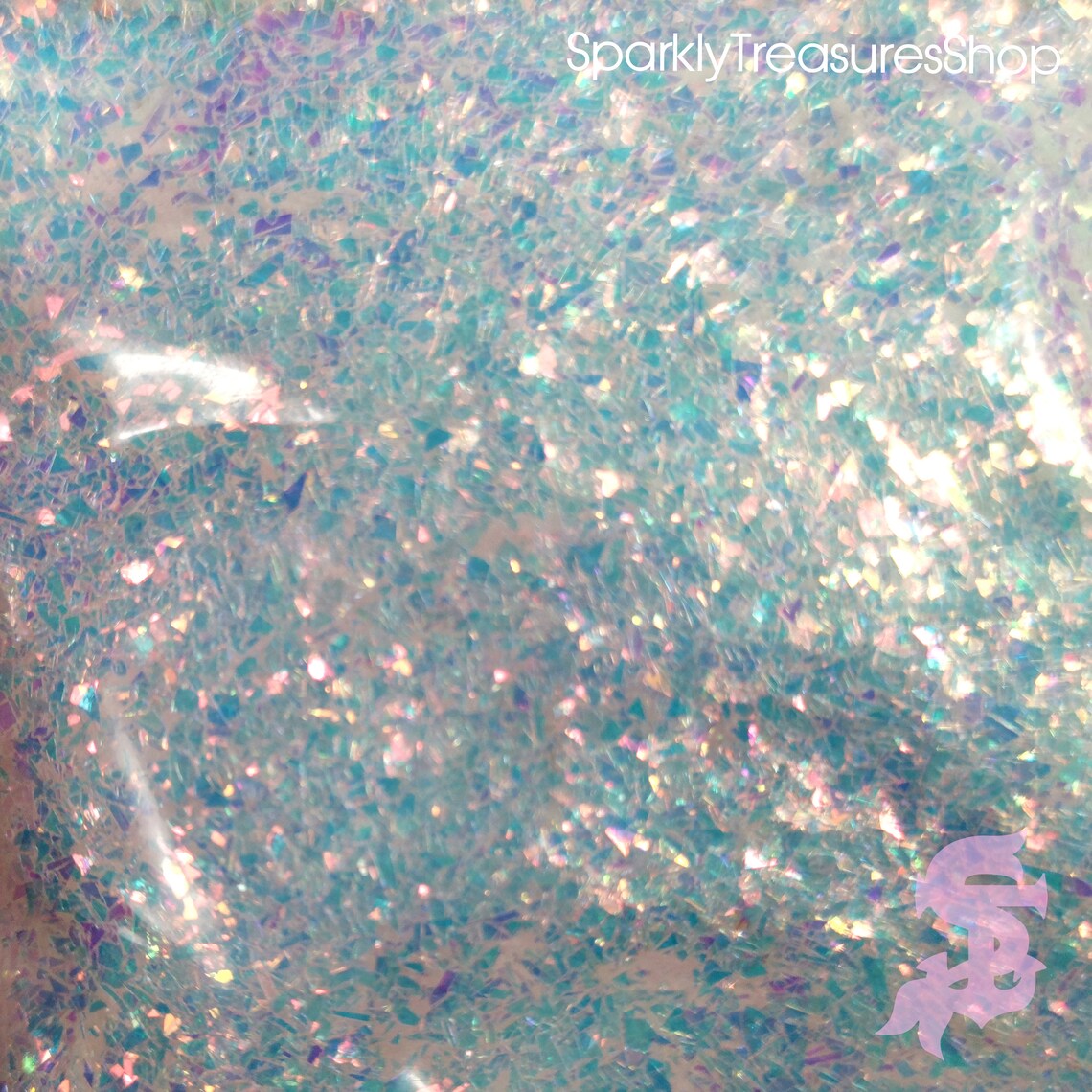 Tiny Iridescent Mirrored Flakes christmas Geode - Etsy