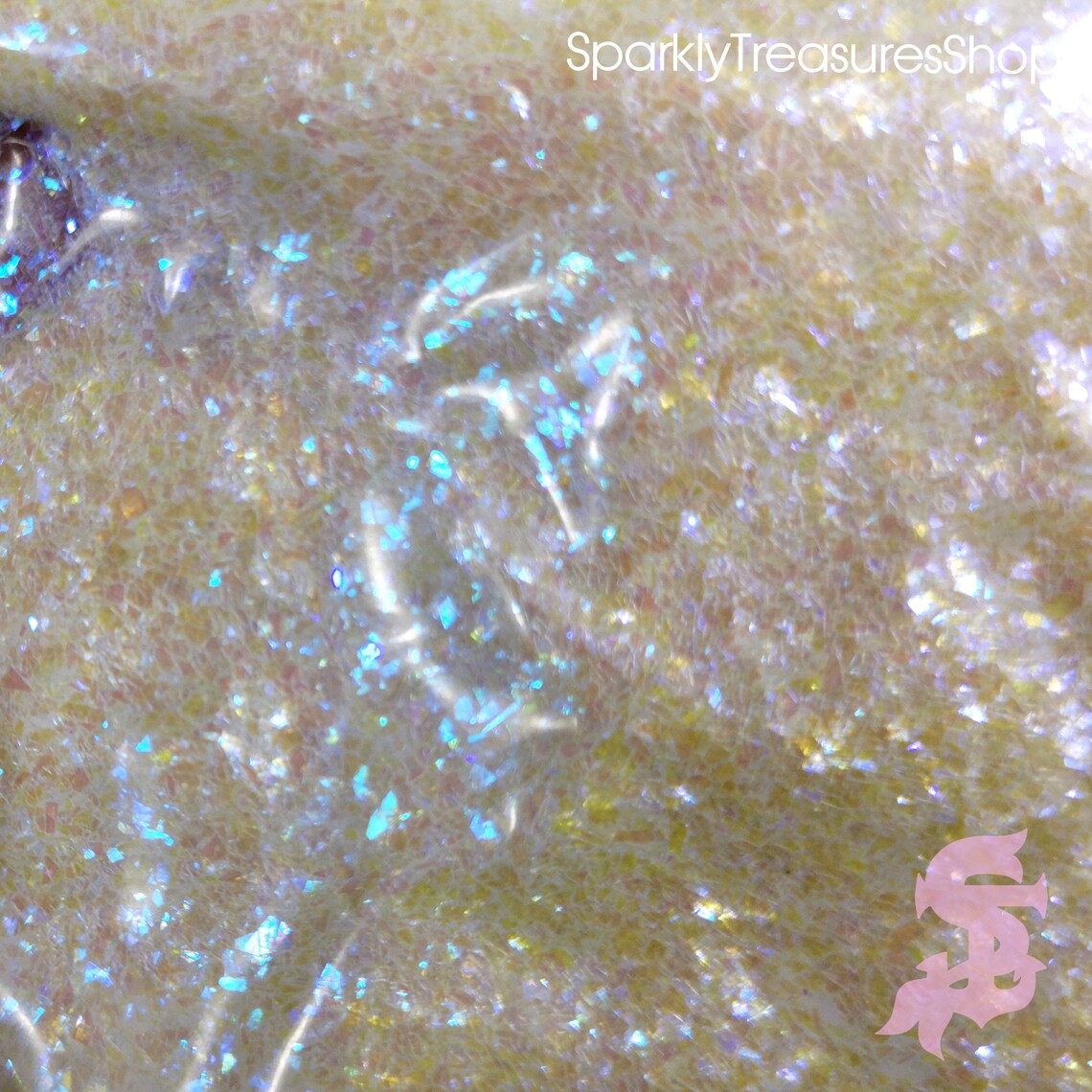 Tiny Iridescent Mirrored Flakes christmas Geode | Etsy