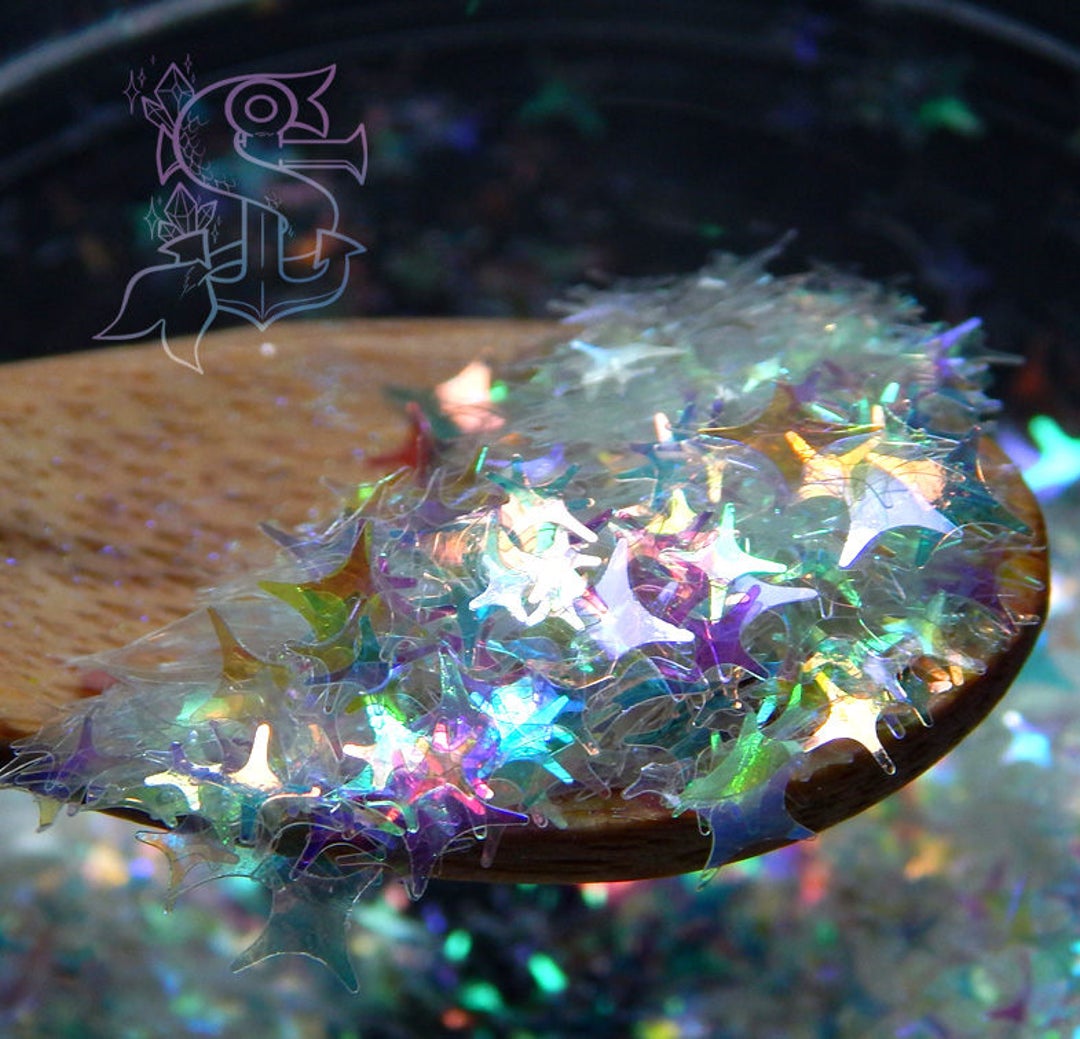 Rainbow Iridescent twinkle Gleam Sparkly Star - Etsy