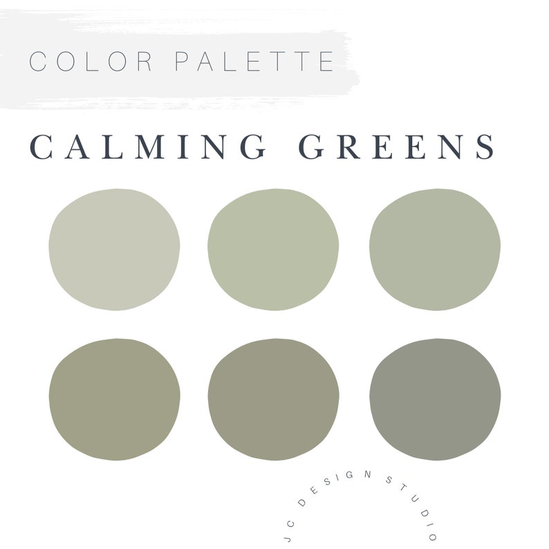 Color Palette Calming Greens - Etsy Color Palette Calming Greens - Etsy