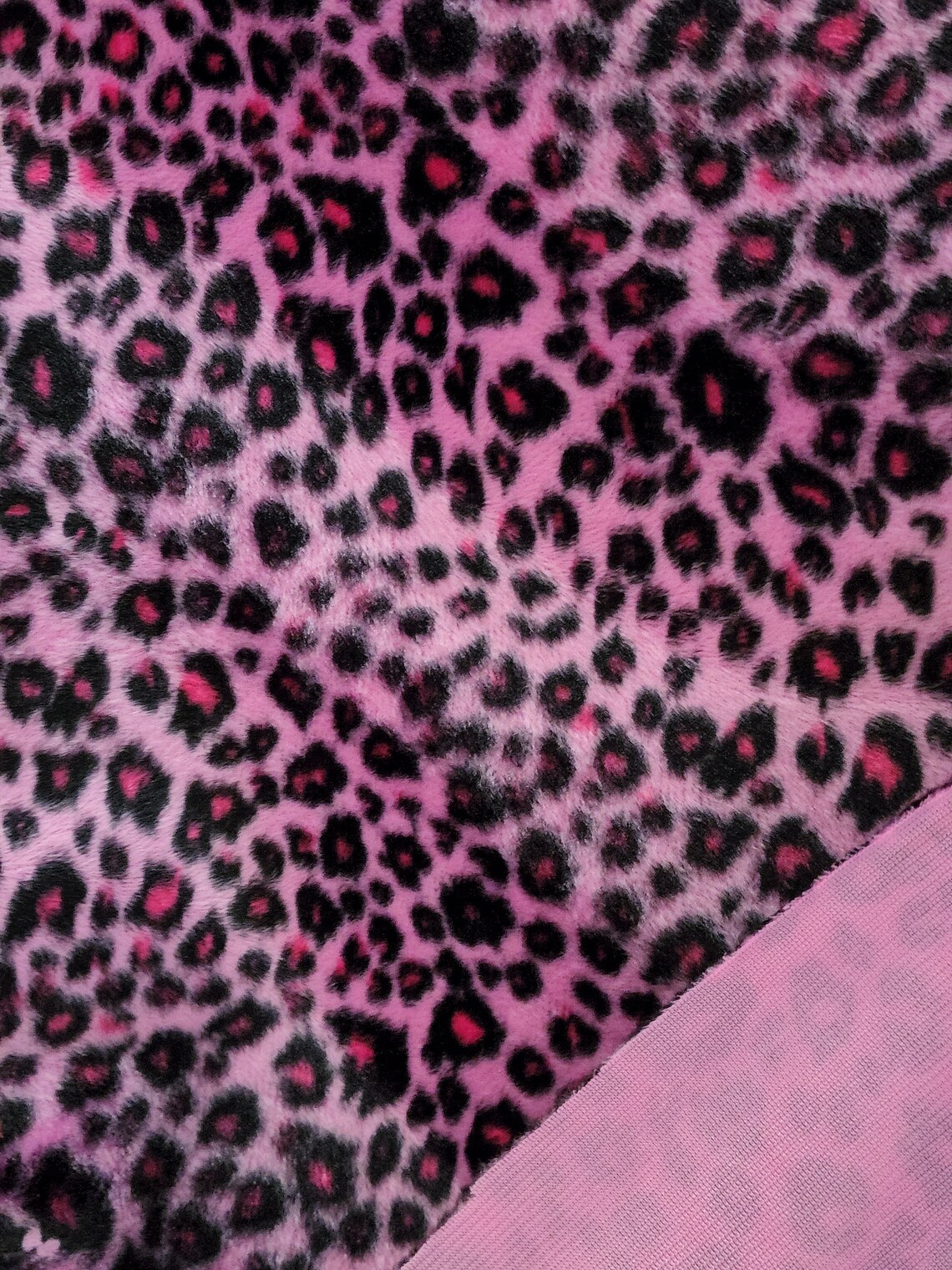 Pink Cheetah Soft Velboa Faux Fur Fabric Sold by the Yard - Etsy