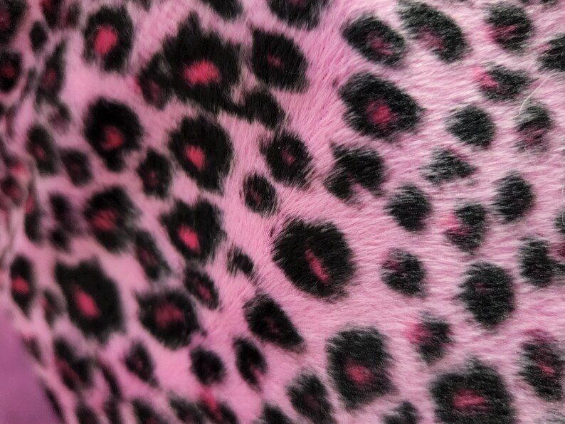 Pink Cheetah Soft Velboa Faux Fur Fabric Sold by the Yard - Etsy