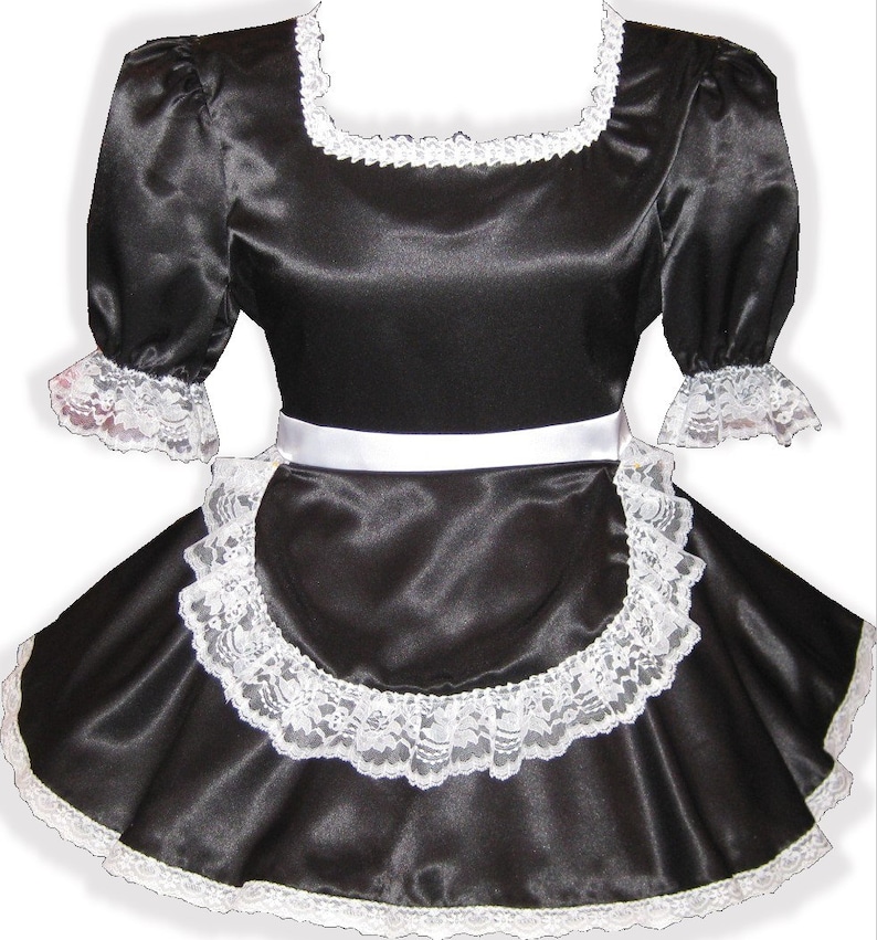 Jennifer Custom Fit Simple Lacy Satin MAID Dress LEANNE - Etsy UK