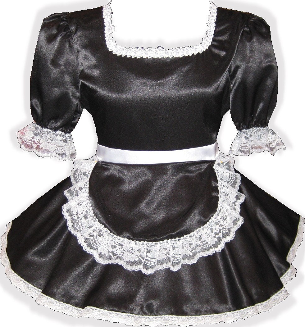 Jennifer Custom Fit Simple Lacy Satin MAID Dress LEANNE - Etsy UK