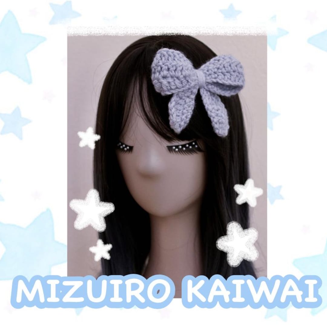 Mizuiro Kaiwai Big Bow/ Tenshi Kaiwai Hair Clip/ Kawaii Big Bow Hair ...