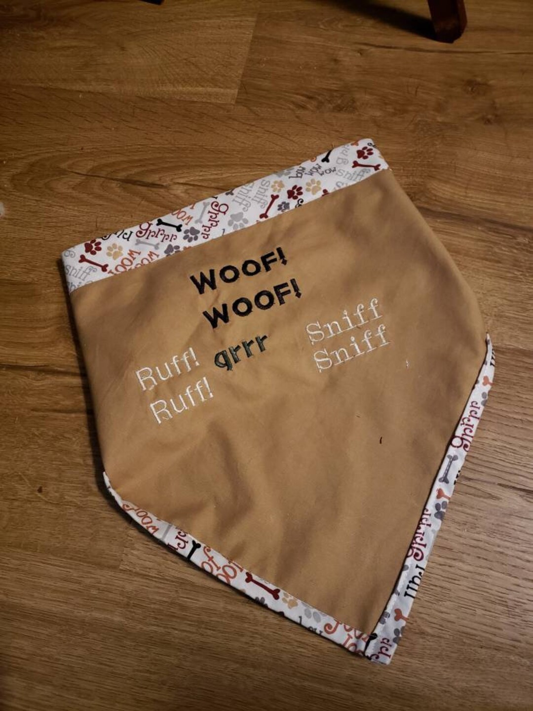 Woof Woof Dog Bandana Bandana Réversible Dog Scarf Dog Bandana ...