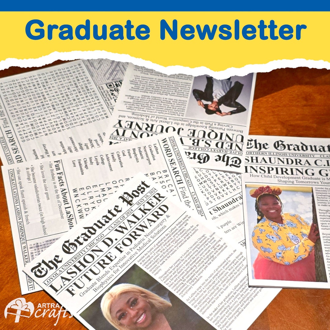 Graduate Newsletter Class of 2024 Graduate Tribute Graduation Newspaper ...