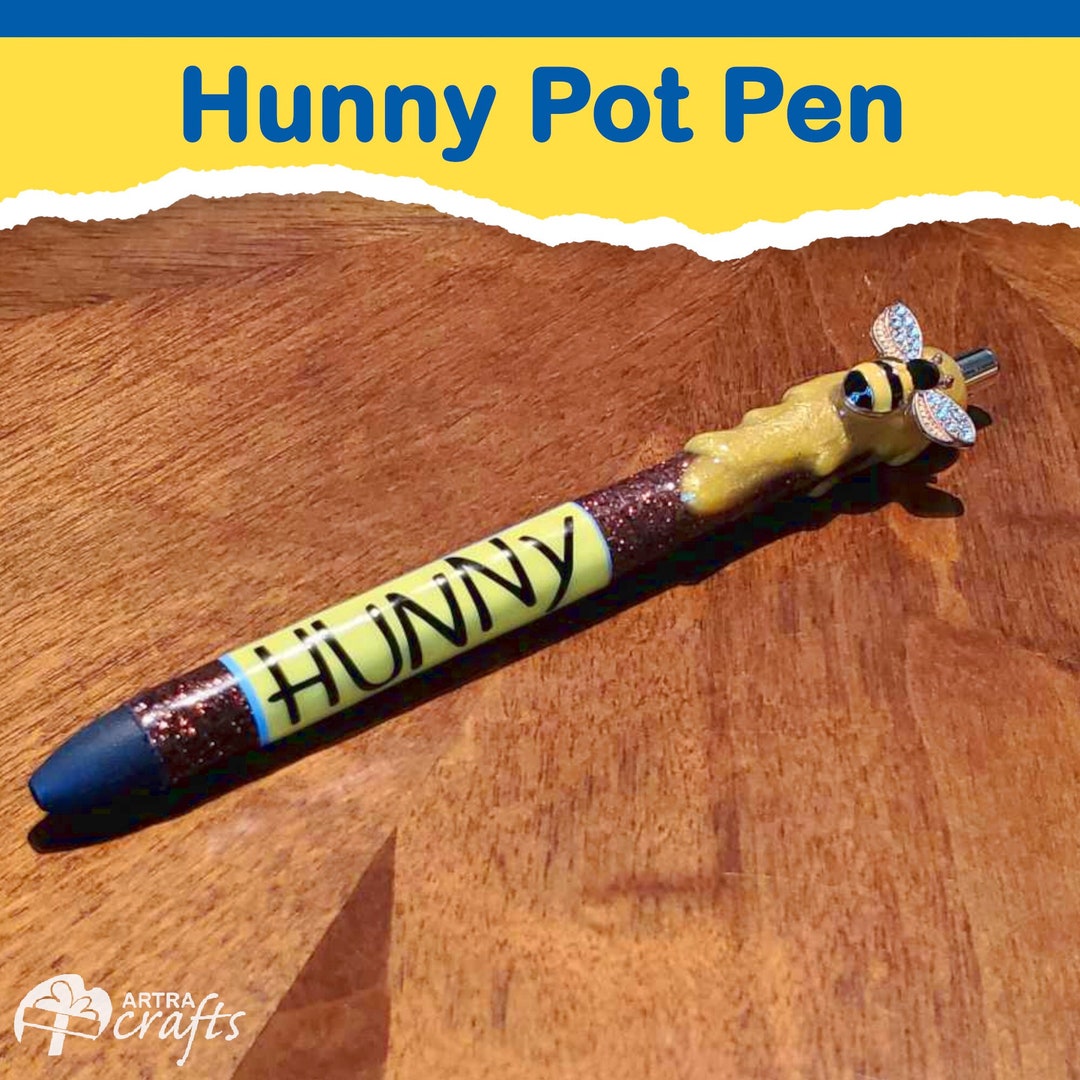 Hunny Pot Pen Honey Drips With Bee Glitter Pen Gel Pen - Etsy