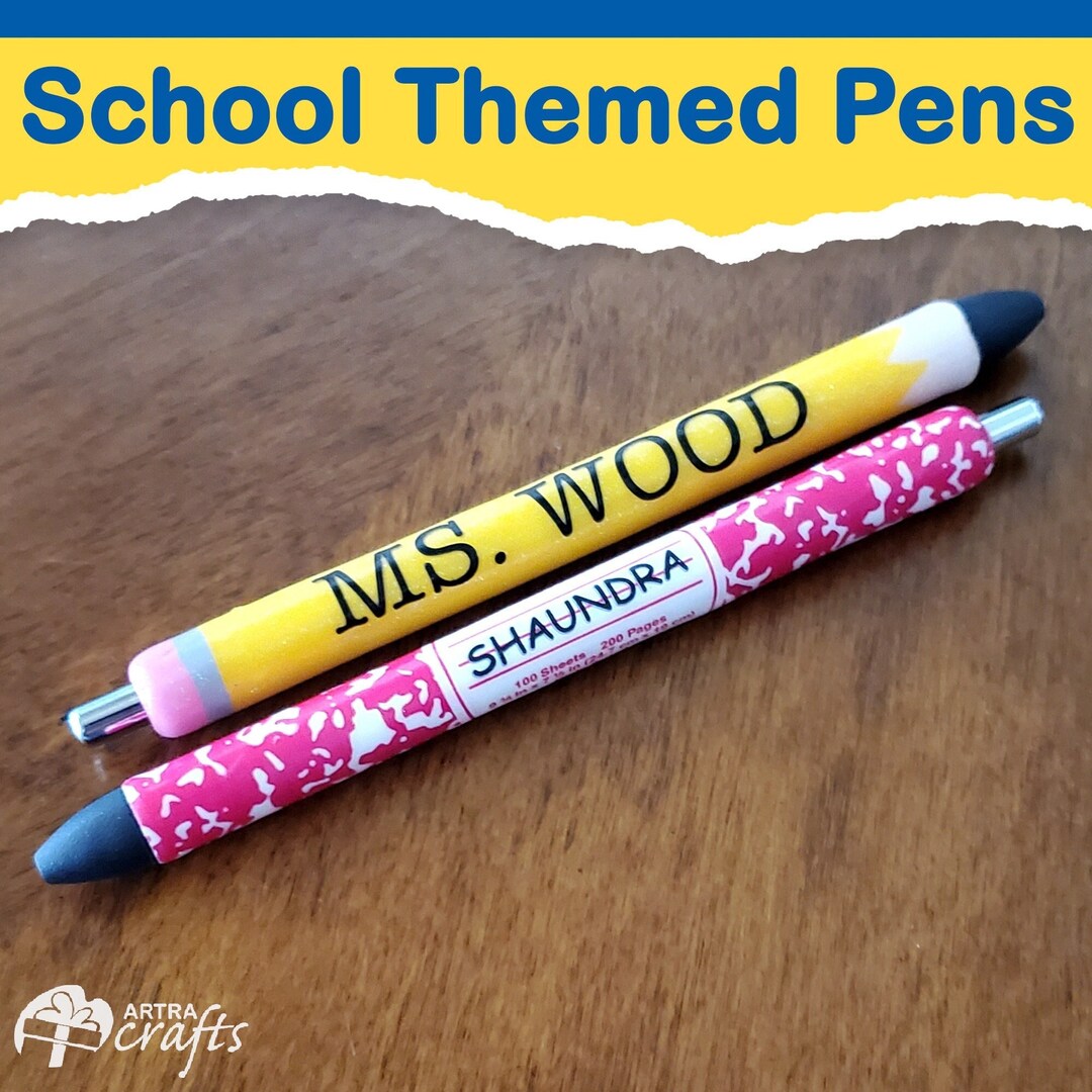 School Themed Pens Composition Book Pencil Ink Joy Pen Gel Pen ...