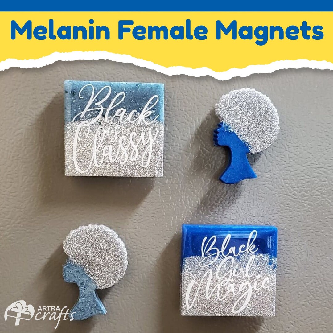 Melanin Female Magnets Birthday Favors for Guests Refrigerator Magnets ...
