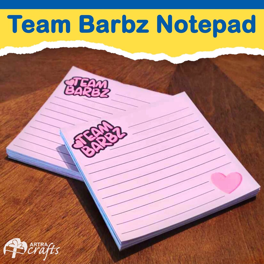 Team Barbz Notepad Tearaway Notepad Nicki Minaj Barbie World School ...