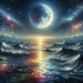 HD Cosmic Eclipses Series - Oil Palette Knife Inspiration as 5 HD ...
