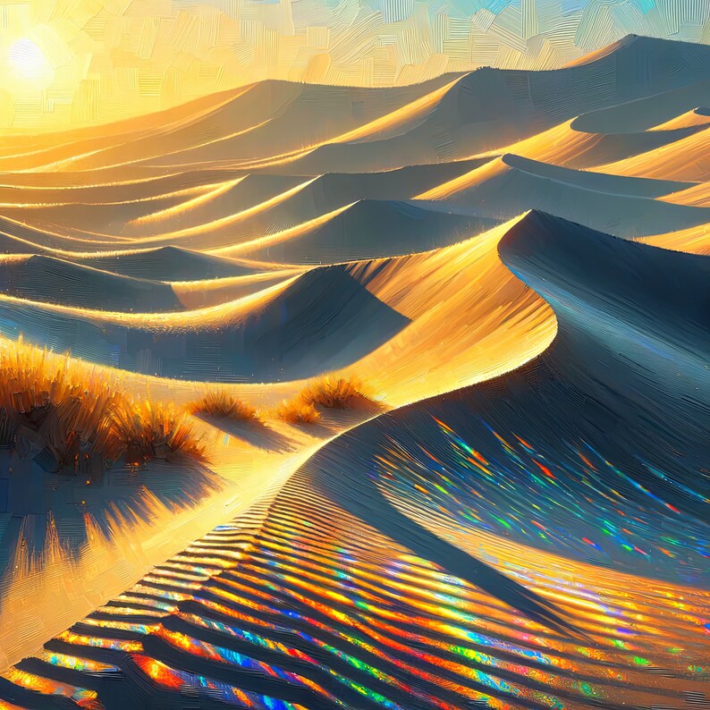 HD Desert Light Series Oil Palette Knife Inspiration as 5 Digital ...