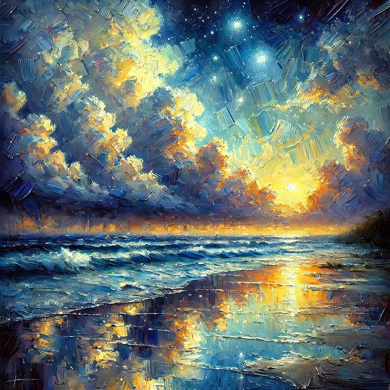 HD Sun and Storm Clouds I Series - Oil Palette Knife Inspiration as 5 ...