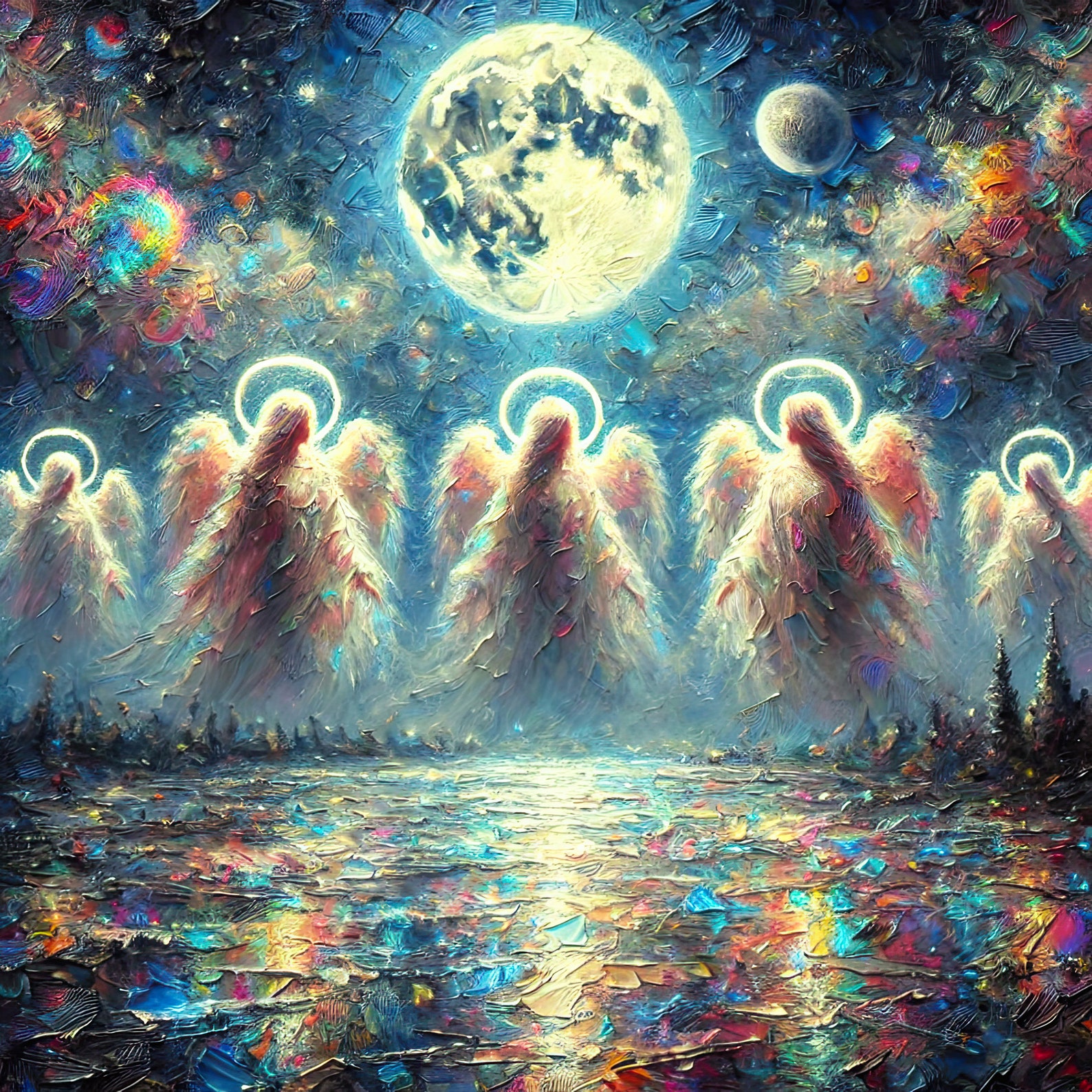 HD Angelic Visions I Series Oil Palette Knife Inspiration as 5 HD ...