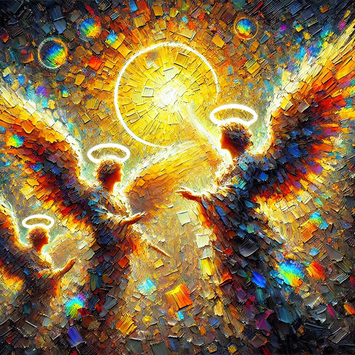 HD Angelic Visions I Series Oil Palette Knife Inspiration as 5 HD ...
