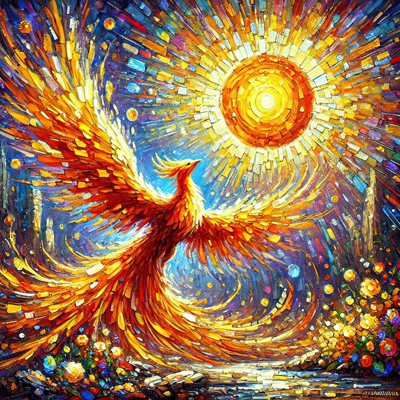 HD Phoenix III Series - Oil Palette Knife Inspiration as 5 HD Digital ...