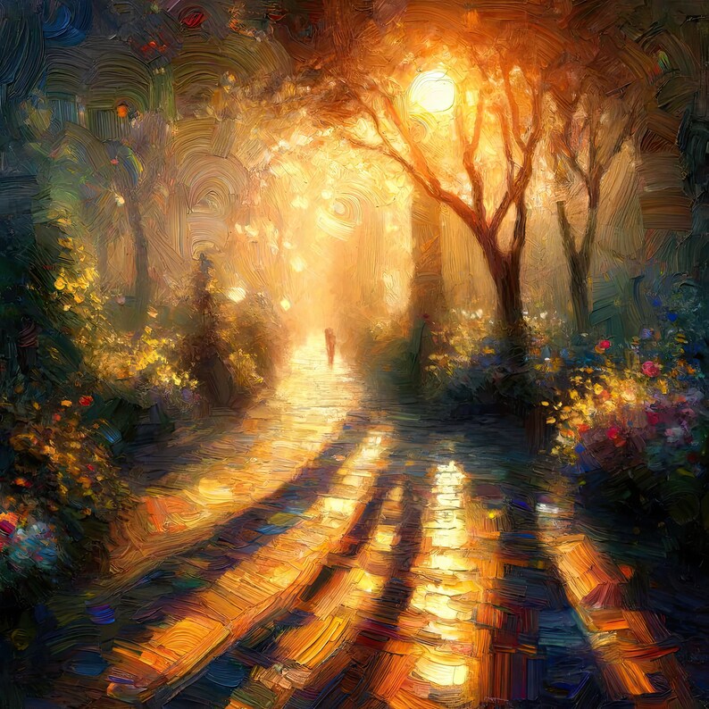 HD Hidden Paths II Series Oil Palette Knife Inspiration as 5 Digital ...