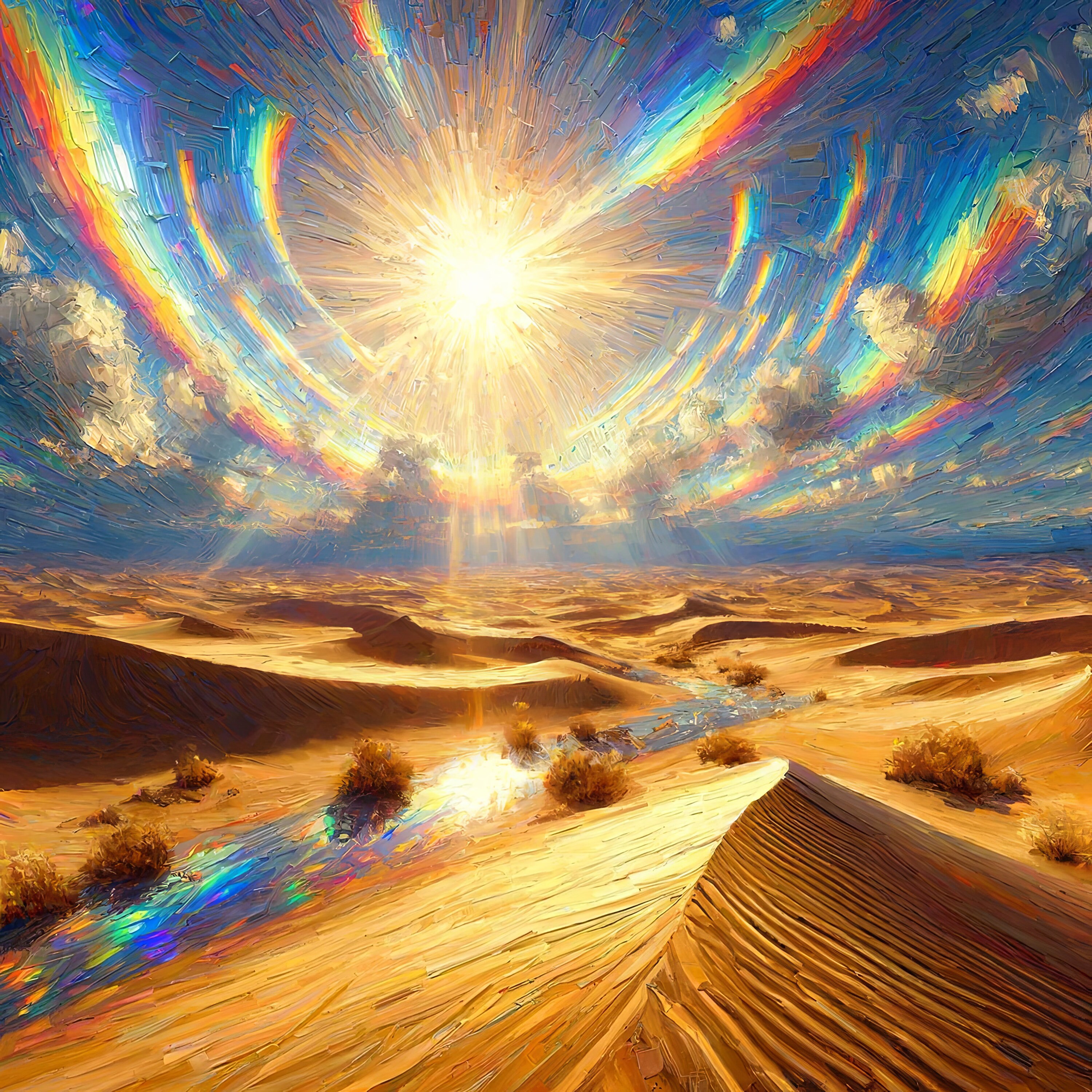 HD Desert Light Series Oil Palette Knife Inspiration as 5 Digital ...